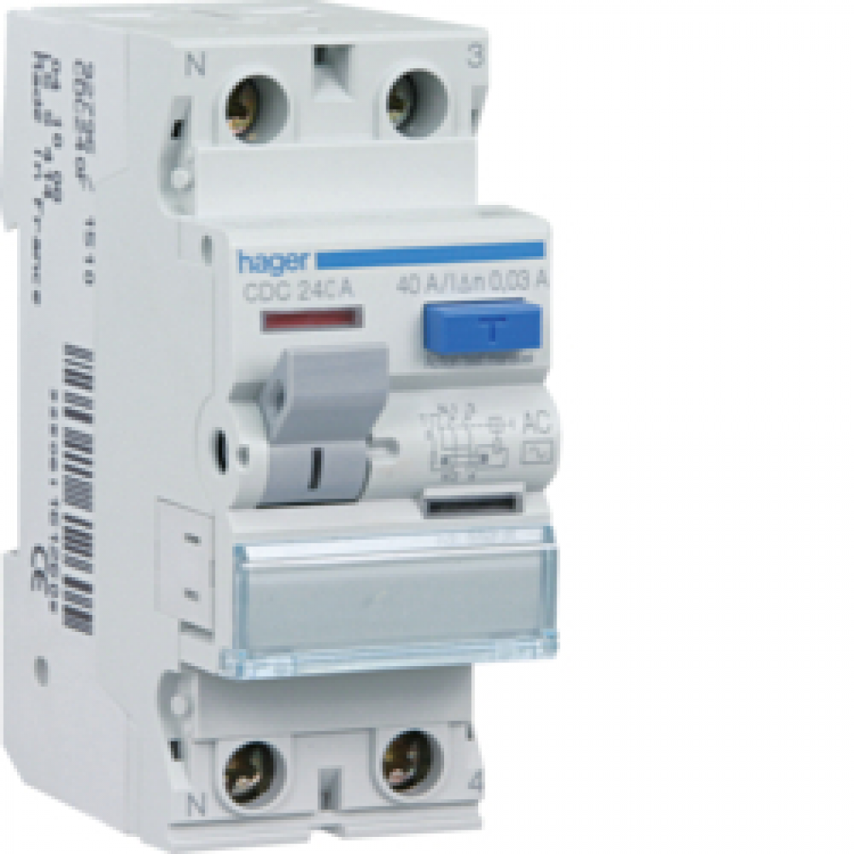 CDC225P RCCB 2P 25A 30mA - CDC225P - Components4Automation